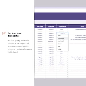 Digital to Do List for Google Sheet, Goal Tracker, Planner Task ...