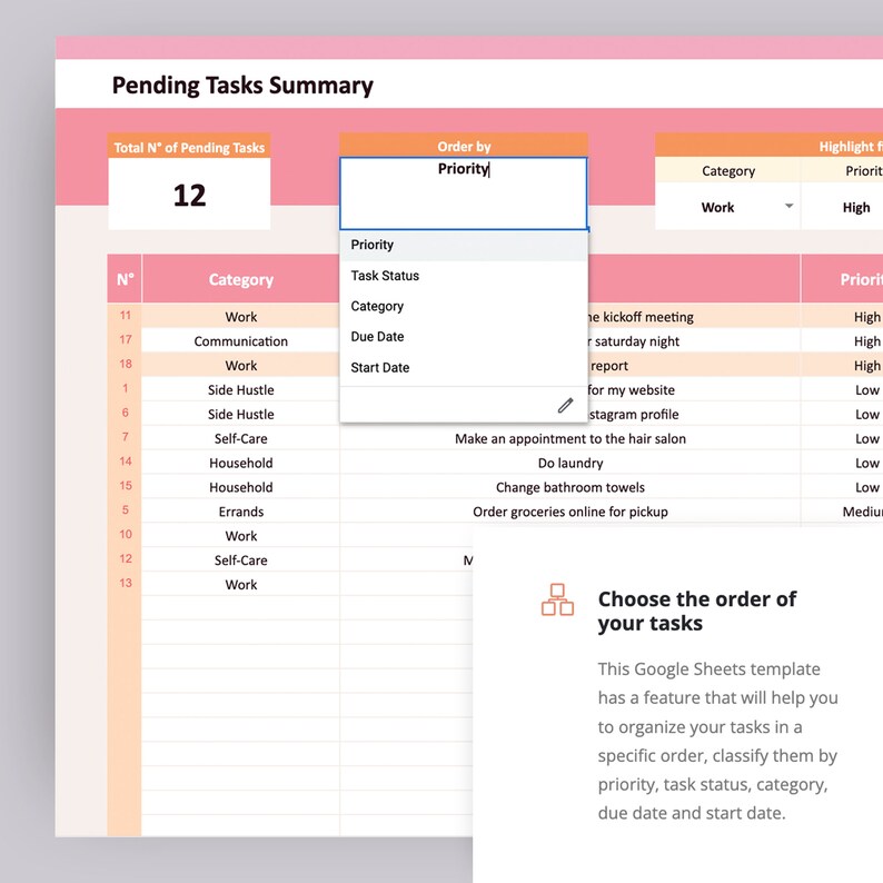 Student Planner Checklist Homework Tracker Assignment Spreadsheet Study ...