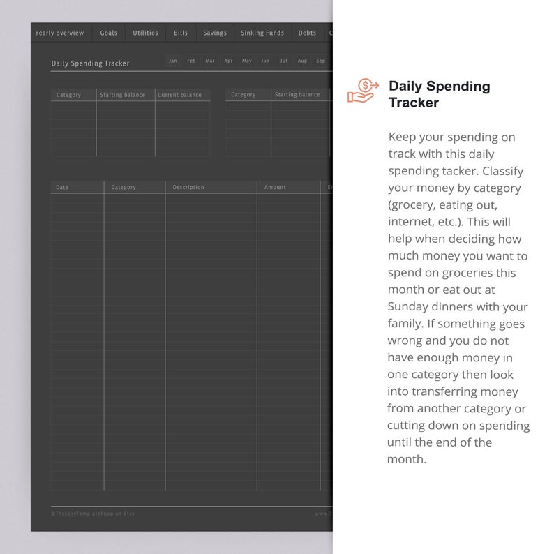 Black Finance Tracker Budgeting System Goodnotes Paycheck Digital ...