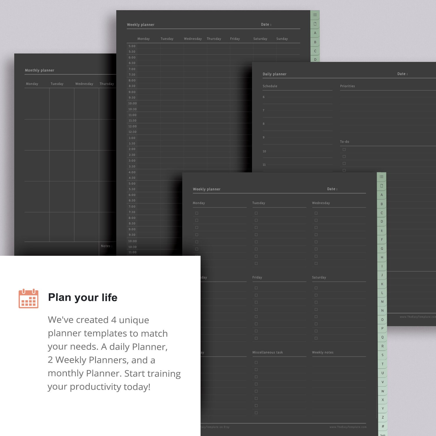 Digital Notebook Goodnotes Templates Notability, A-Z Subjects, Digital ...