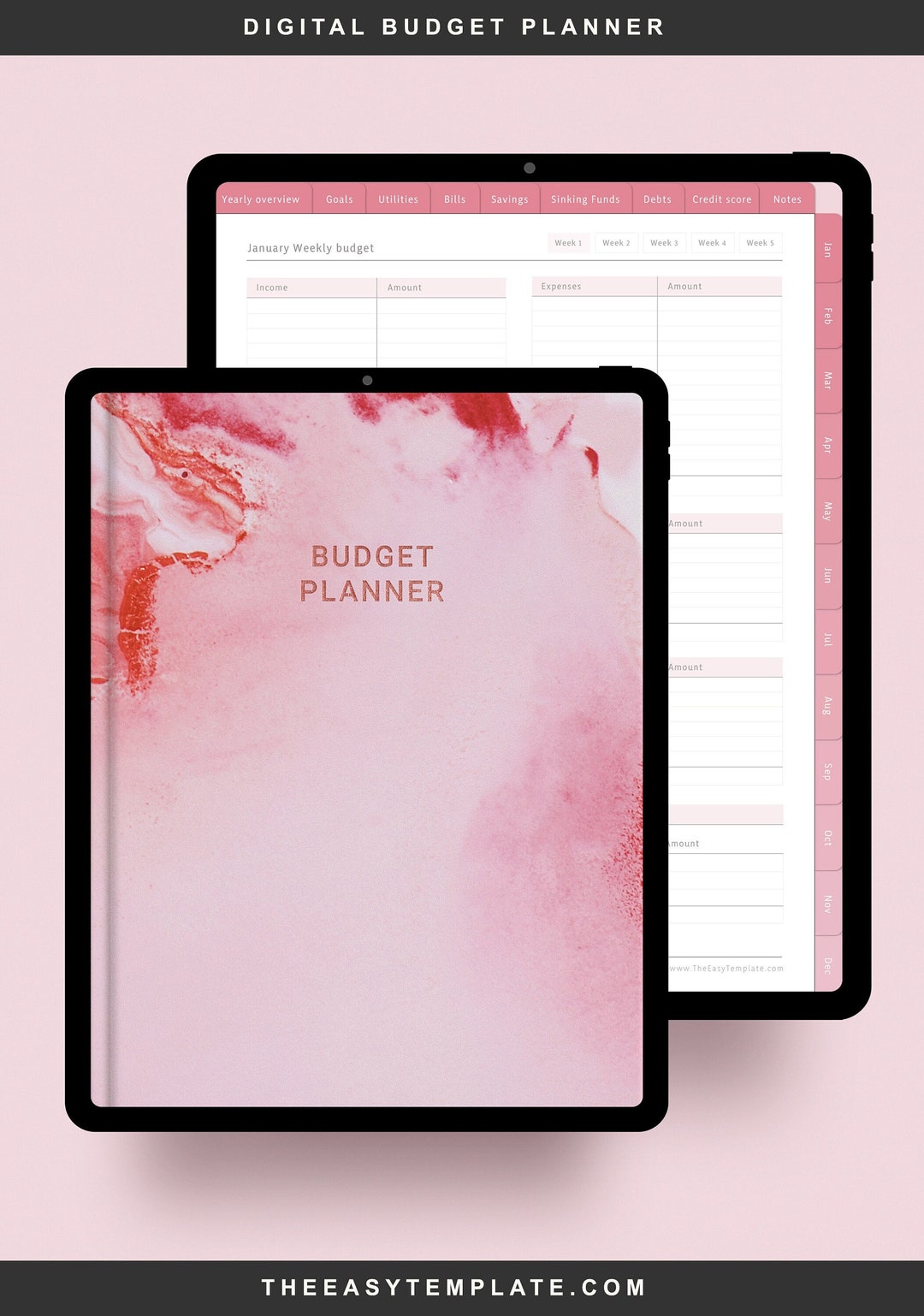 Digital Budget Planner Monthly Budget Weekly Paycheck Digital - Etsy
