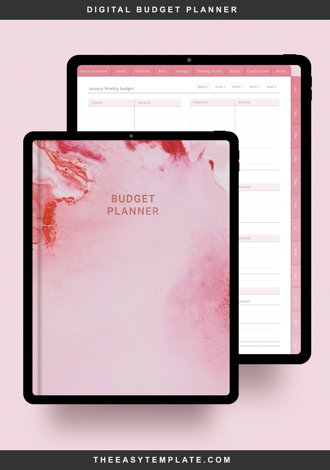 Digital Budget Planner Monthly Budget Weekly Paycheck Digital | Etsy