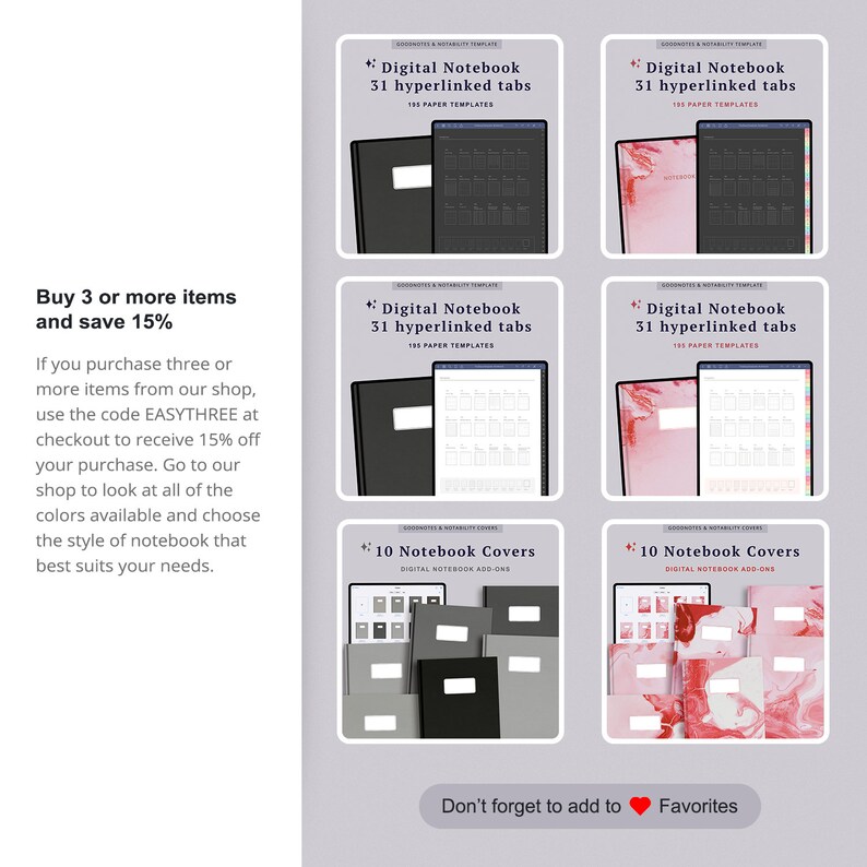 Digital Notebook Goodnotes Notebook Notability Notebooks With Tabs ...
