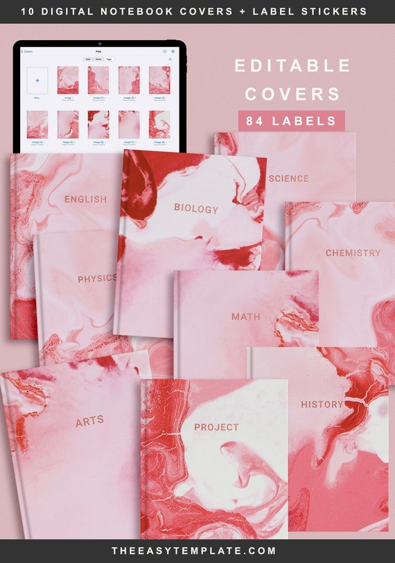 Digital Notebook Cover Cute Notebook Cover Girly Goodnotes - Etsy