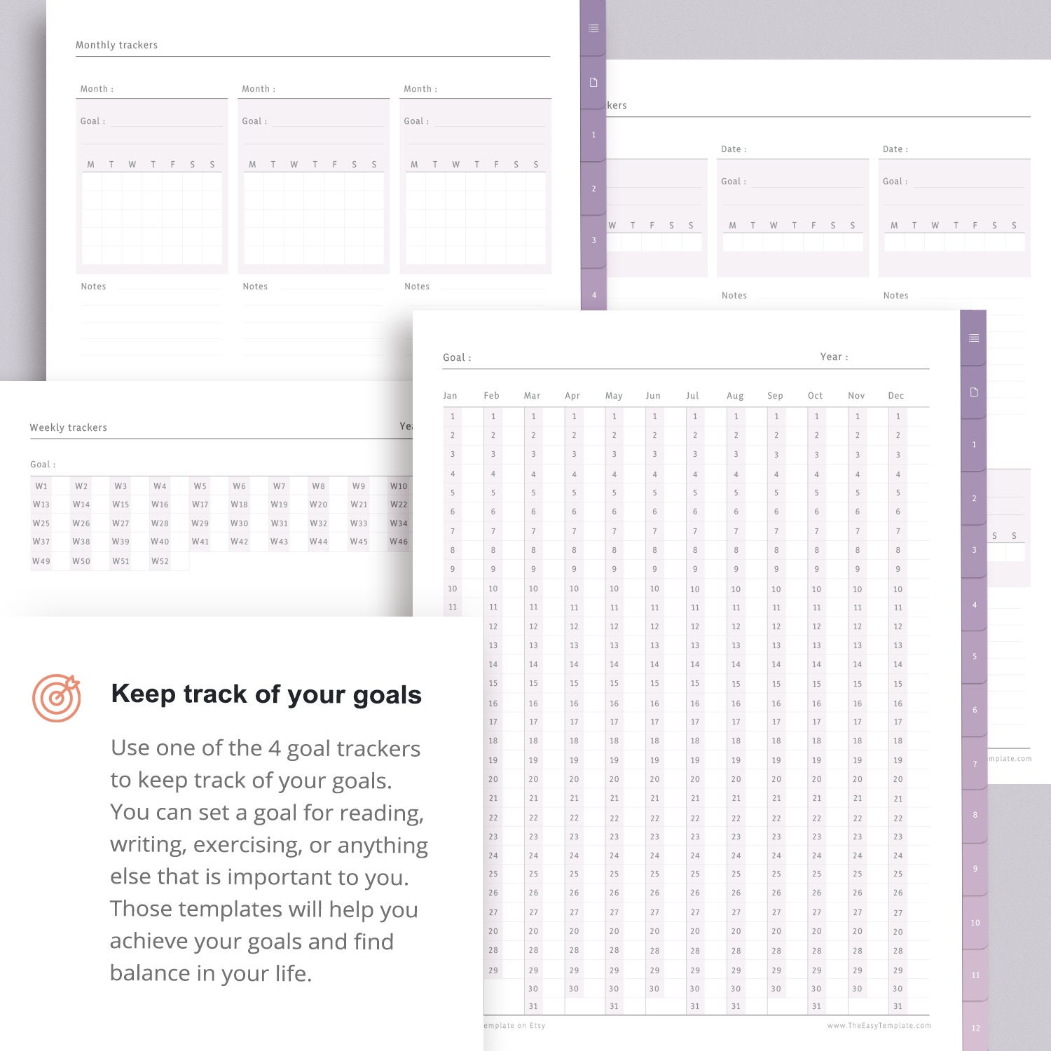 Goodnotes Template Column Note Tab Hyperlinked Sections - Etsy
