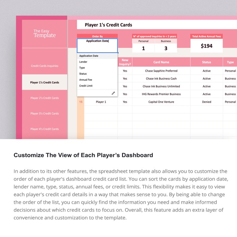 Credit Card Information Tracker, Credit Card Churning Travel Credit ...