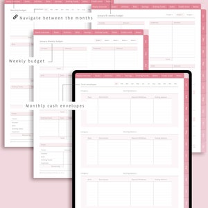 Digital Budget Planner Monthly Budget Weekly Paycheck Digital | Etsy