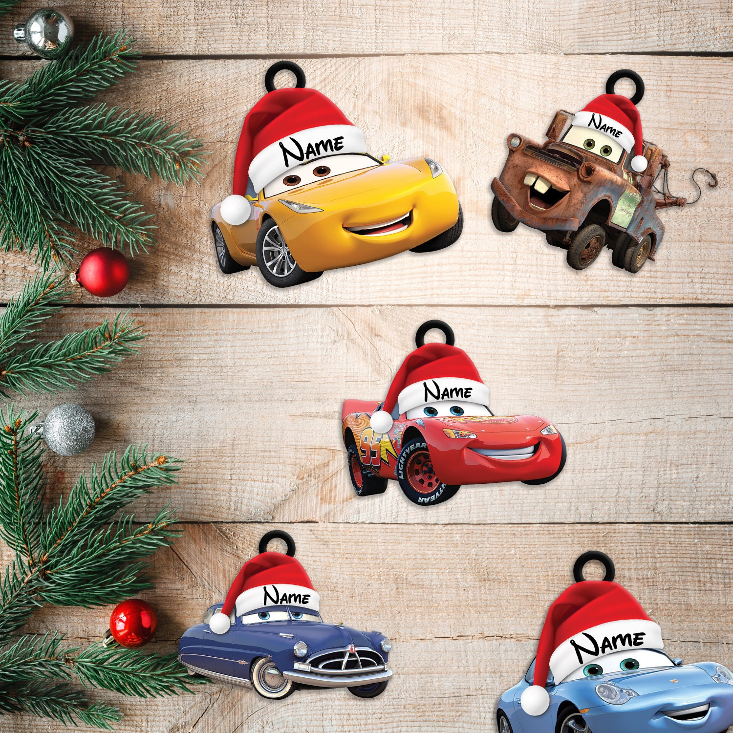 Personaje de Disney Cars de Navidad Lightning McQueen Adorno de ...