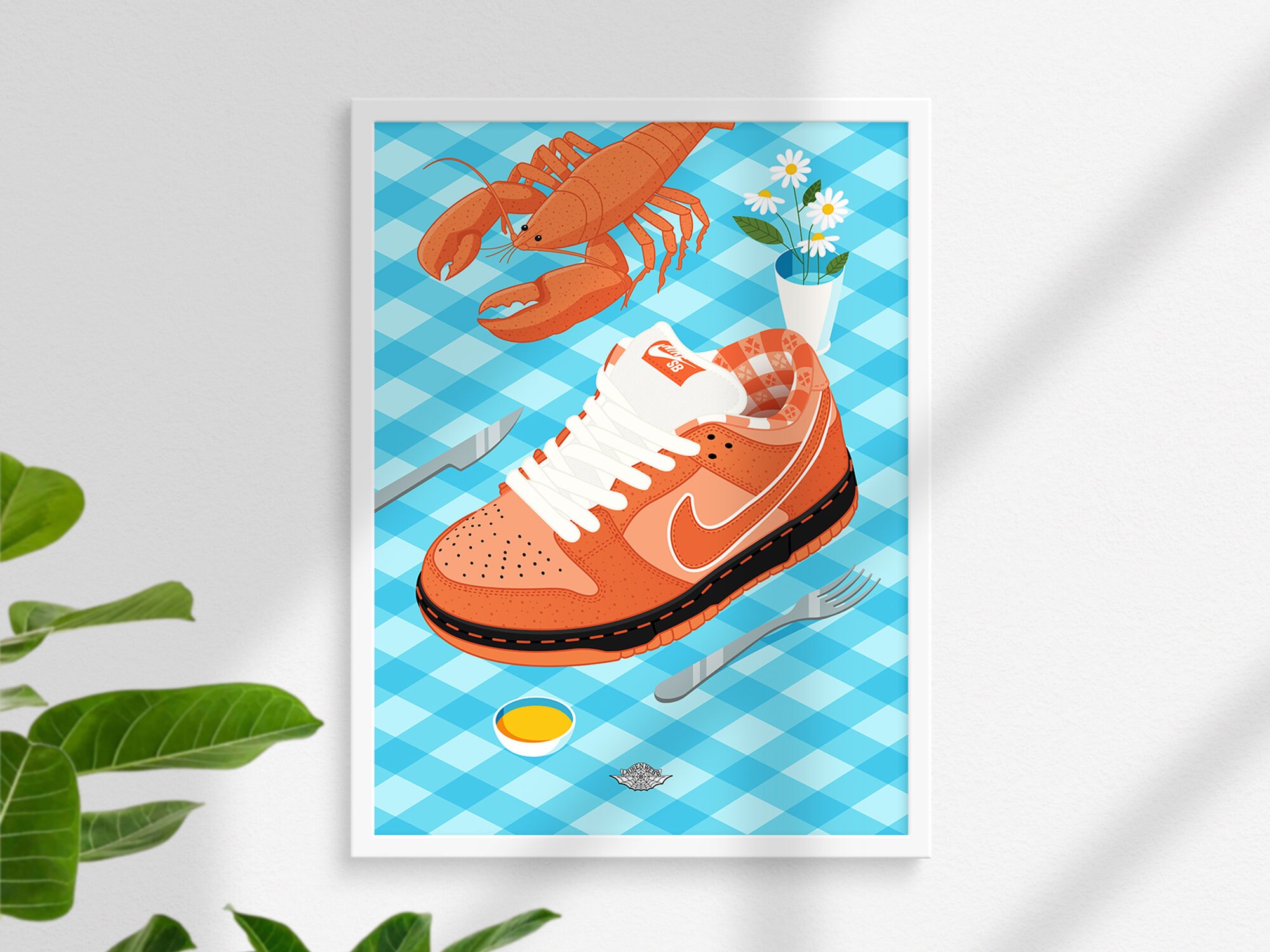 Concepts X Nike SB Dunk 'lobster Dinner' Art Print - Etsy