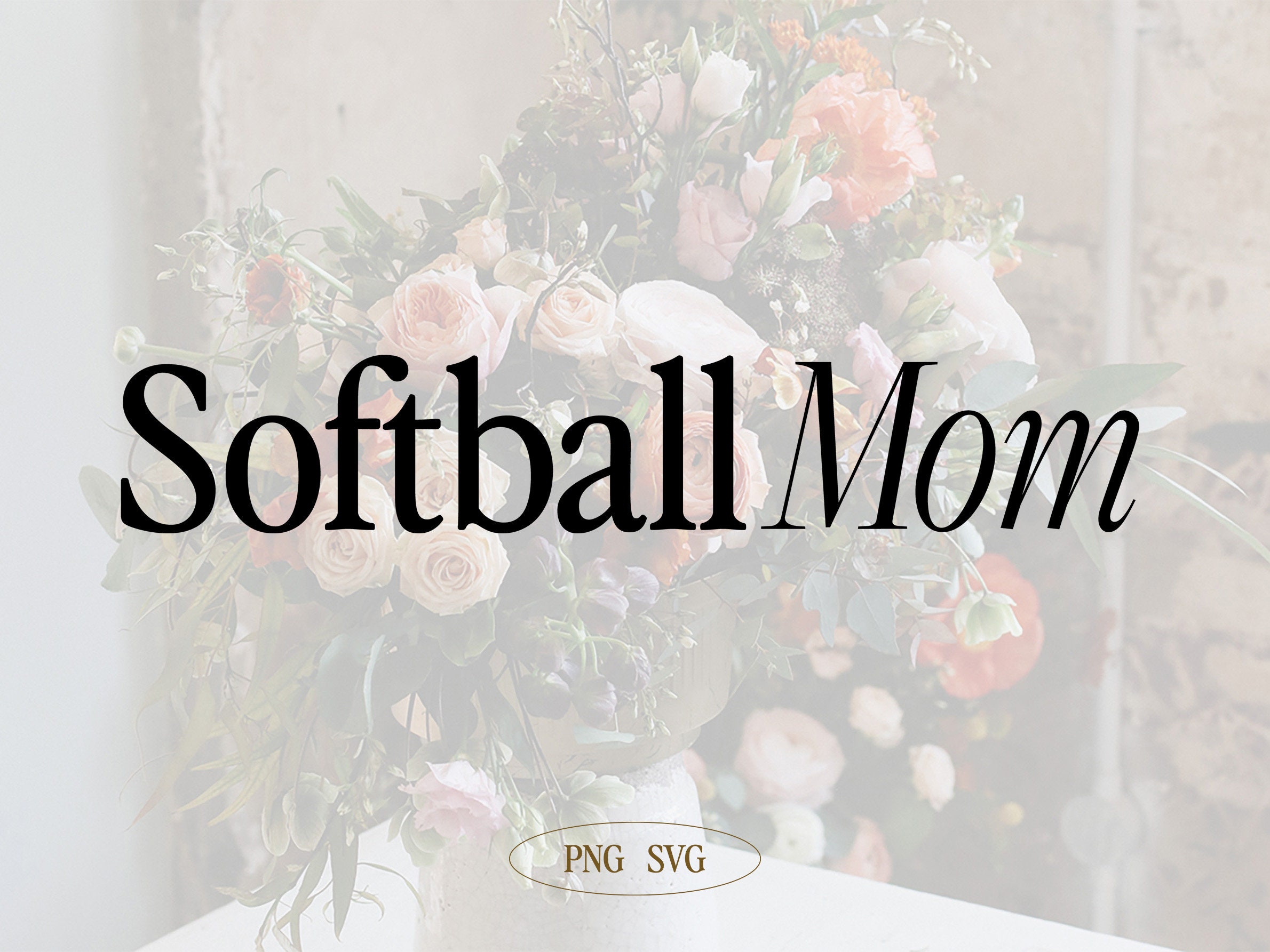 Softball Mom Modern SVG Sports Life SVG File PNG File Digital Cut File ...