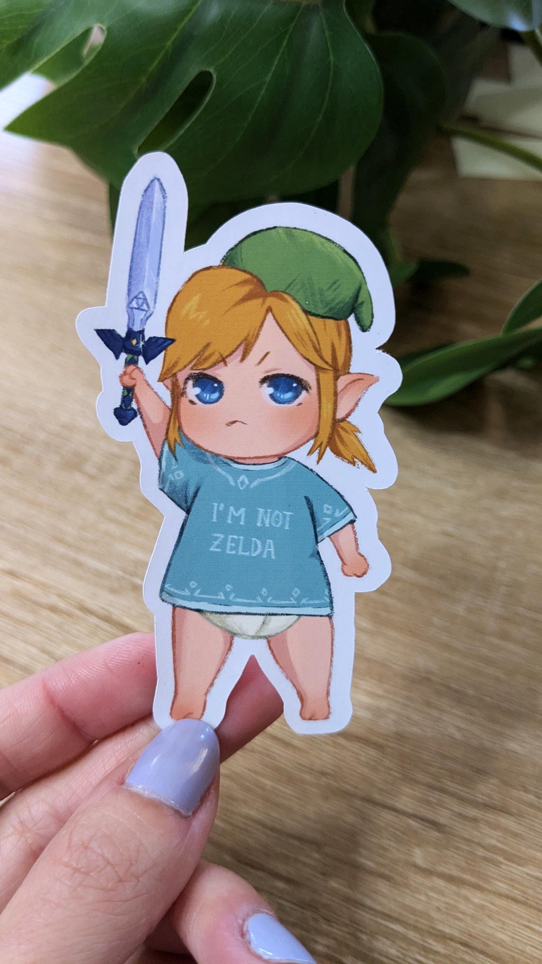 Link Sticker "i'm Not Zelda" - Zelda, Cute Stickers, Link, Breath of ...