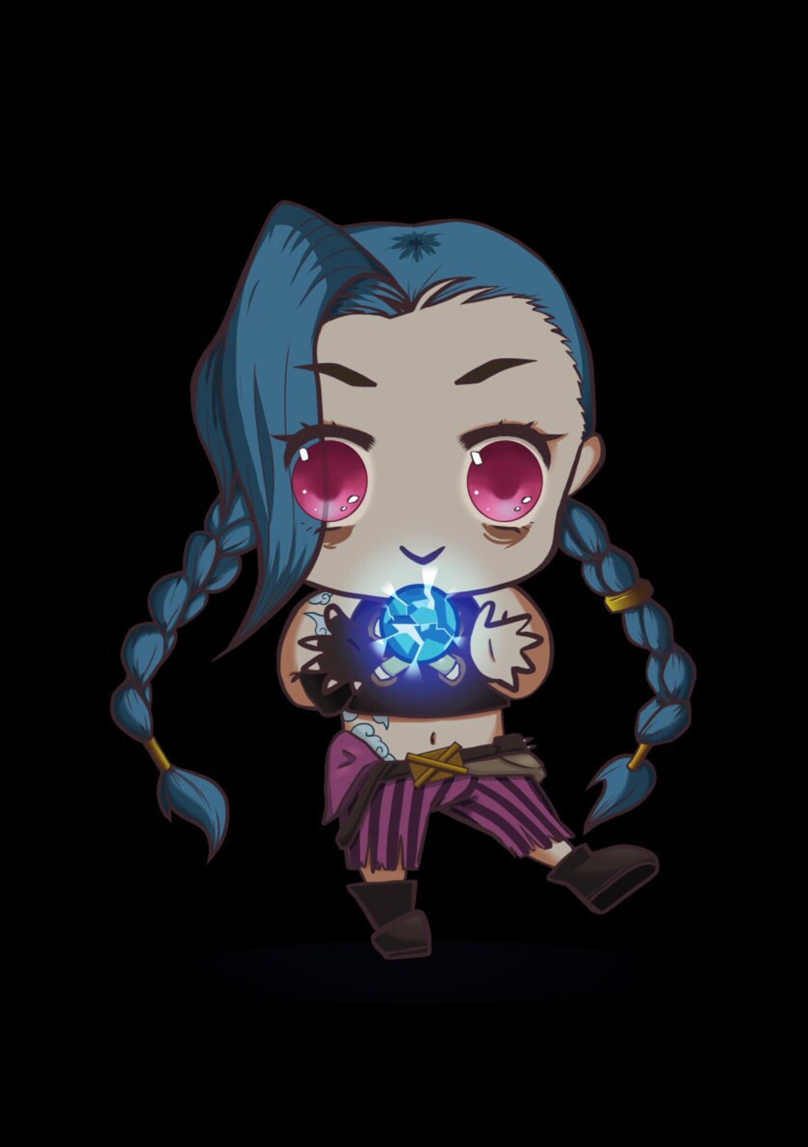 Jinx Arcane Chibi Fanart Print | Etsy Australia