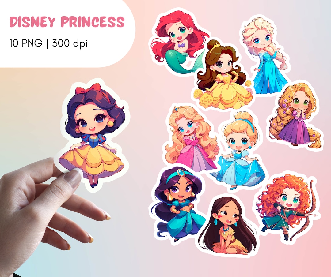 Downloadable Princess Sticker Pack / Fairytale PNG Digital Art, Magical ...