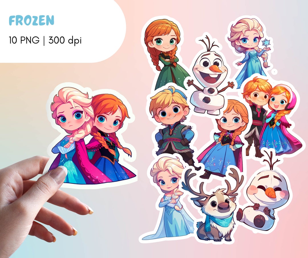 Pack de Stickers Descargables del reino de hielo / Arte digital PNG de ...