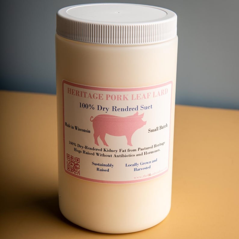 Berkshire Leaf Lard: Dry Rendered Pork Fat, Pasture-fed, Wisconsin ...
