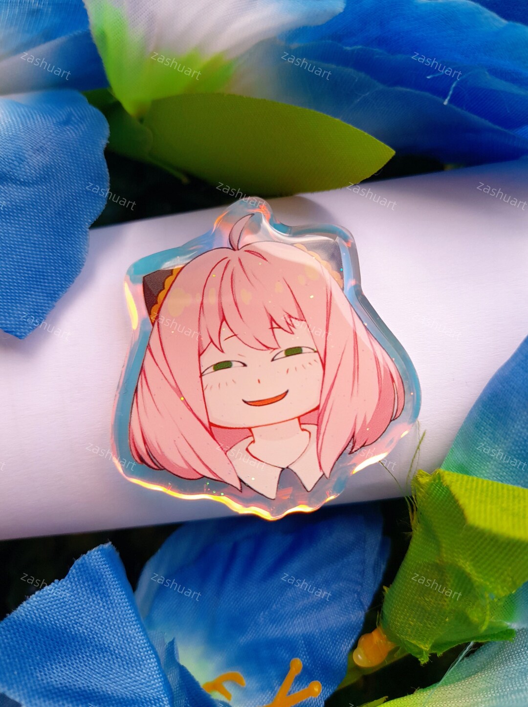 Anya Holographic Epoxy Acrylic Pin Spy X Family - Etsy