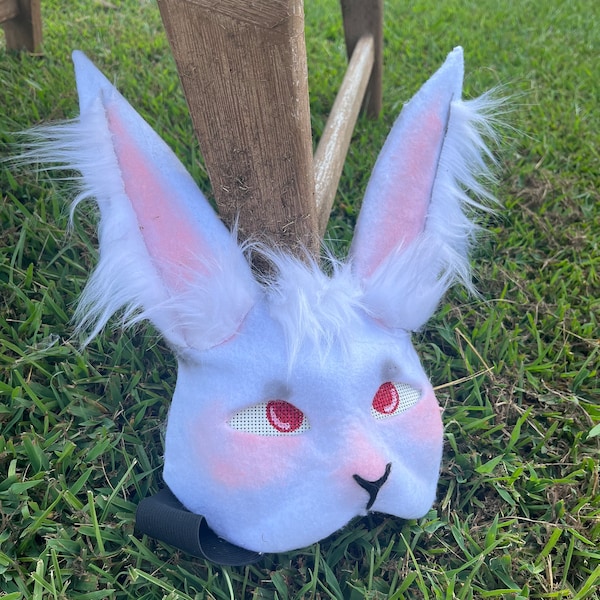 White Rabbit Therian Mask - Etsy