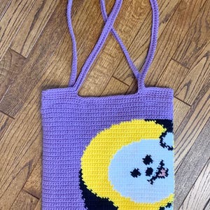 Crochet BTS Chimmy Jimin Tote Bag Pattern - Intermediate Level *PATTERN ...
