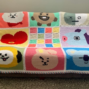 BTS Colorblock Blanket Throw - *PATTERN ONLY* - Etsy