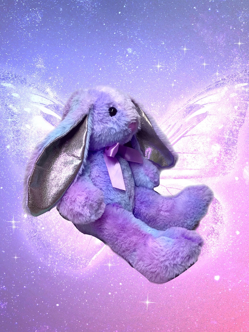 NEW Kellytoy Bee Happy Bunny Plush Rabbit Purple Blue Tie Dye 14” - Etsy