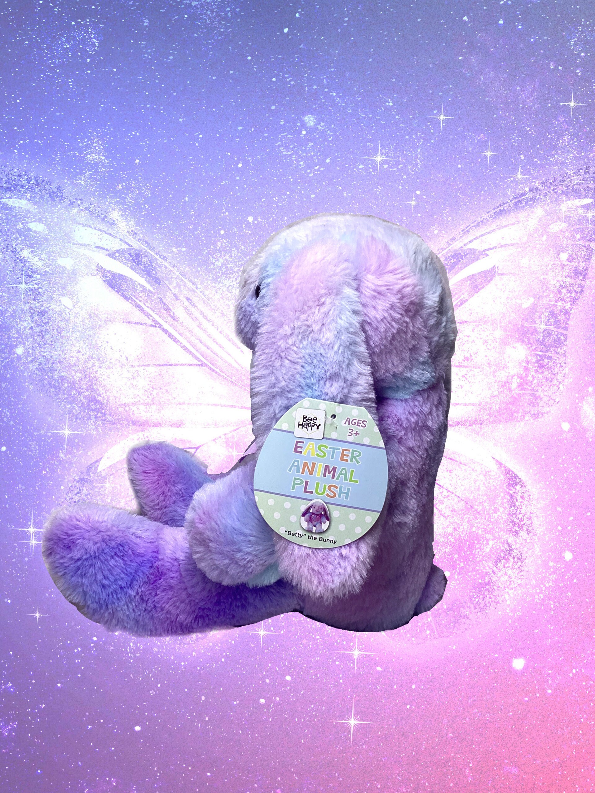 NEW Kellytoy Bee Happy Bunny Plush Rabbit Purple Blue Tie Dye 14” - Etsy