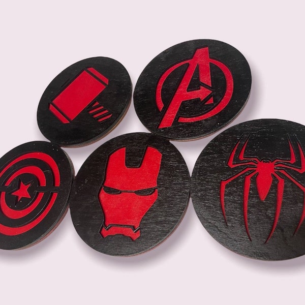 Superhero Coasters - Etsy