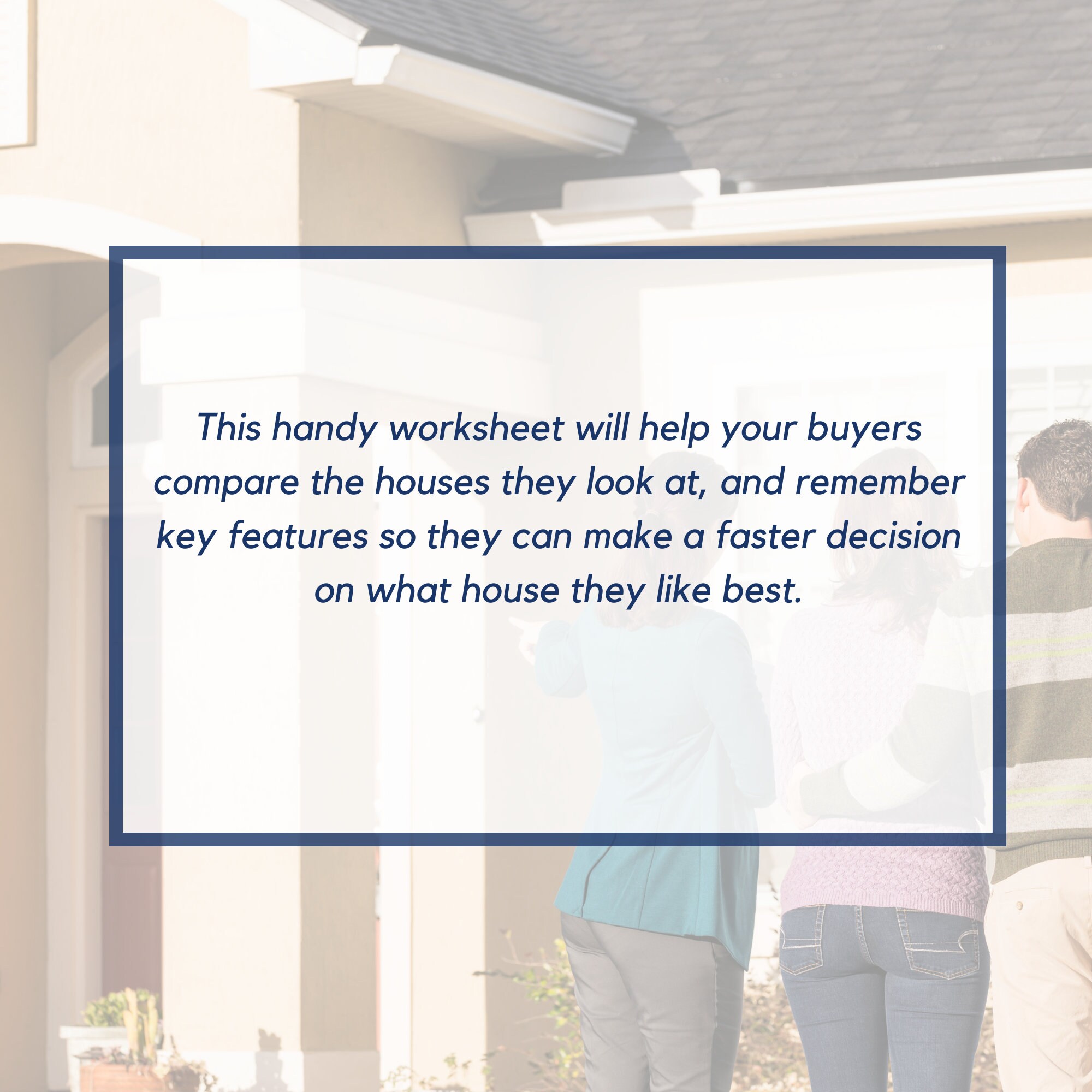 Real Estate House Comparison Worksheet - Etsy