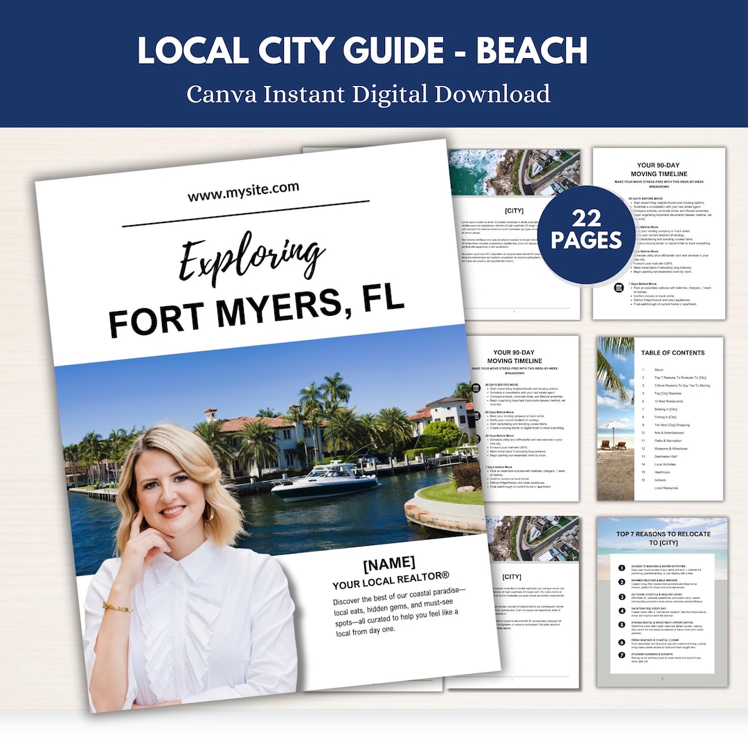 Coastal Relocation Guide | Beach City Welcome Packet | City Guide ...
