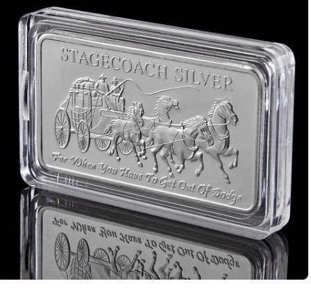 USA Souvenir Medallion Bar Replica Stagecoach 1/4 Ounce 999 - Etsy