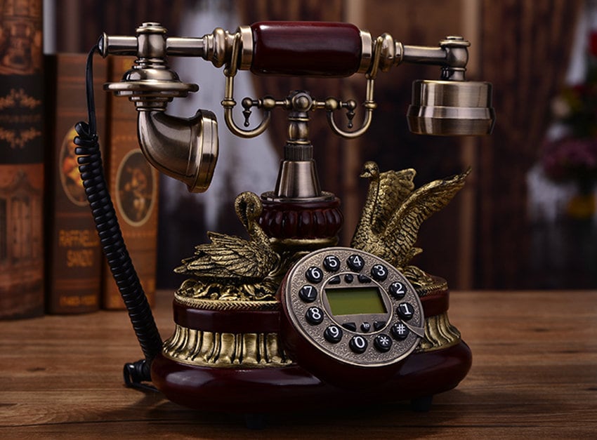 Antique Telephone Vintage Corded Telephone Classic European Retro ...