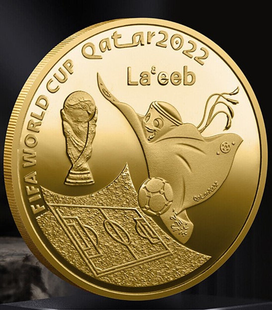 Qatar Football 2022 World Cup Soccer Coin With Cover - Etsy UK