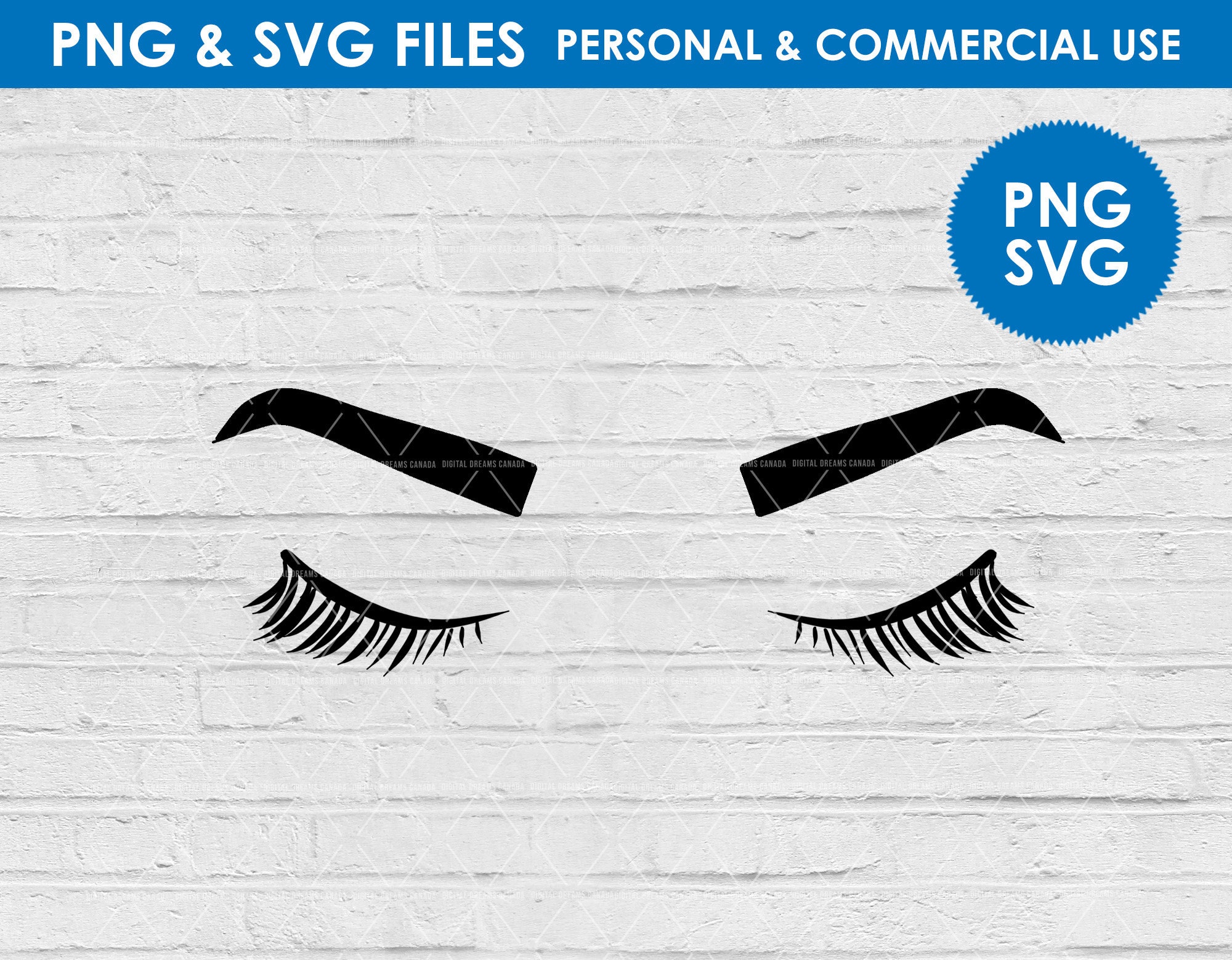 Eyelashes Eyebrows Silhouette SVG / Eyelashes Brows Beauty Makeup SVG ...