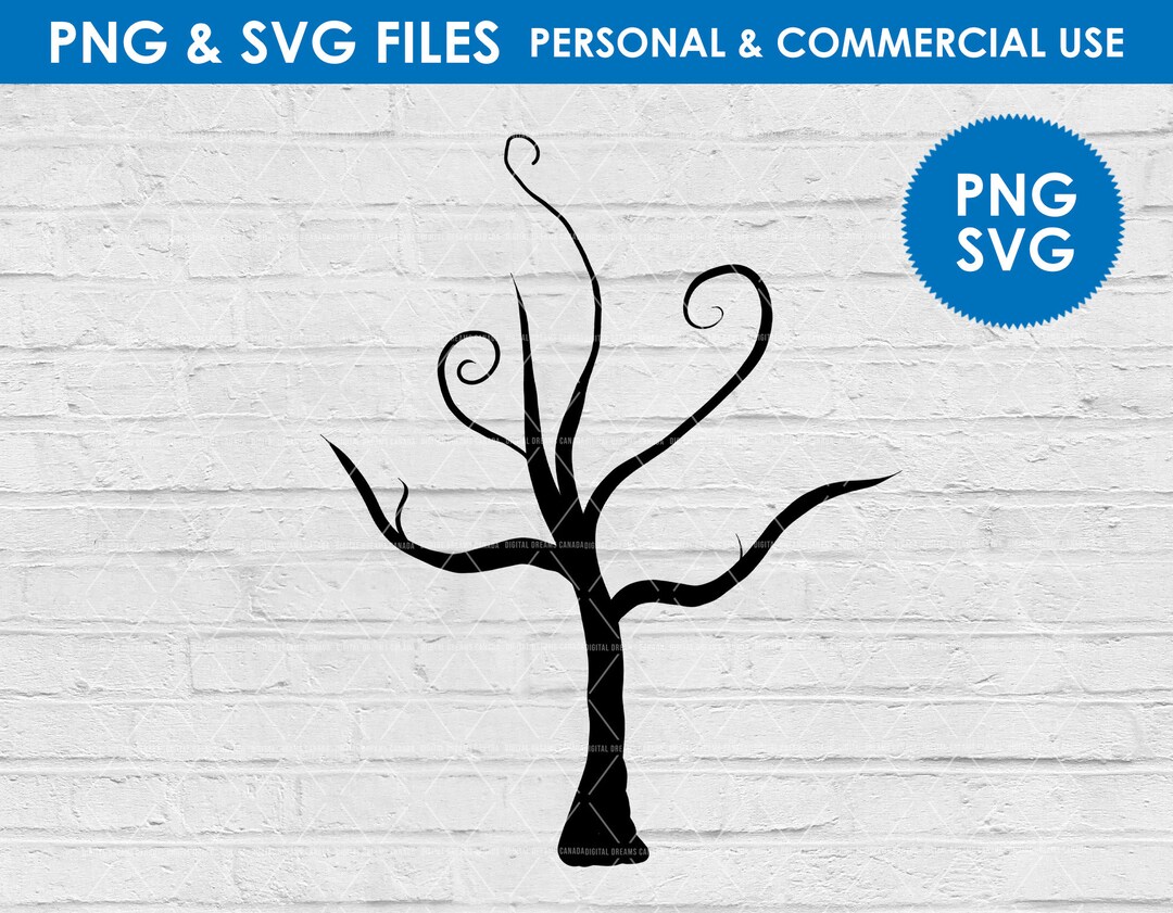 Creepy Tree Silhouette / Tree Clipart / Halloween Clipart / Halloween ...