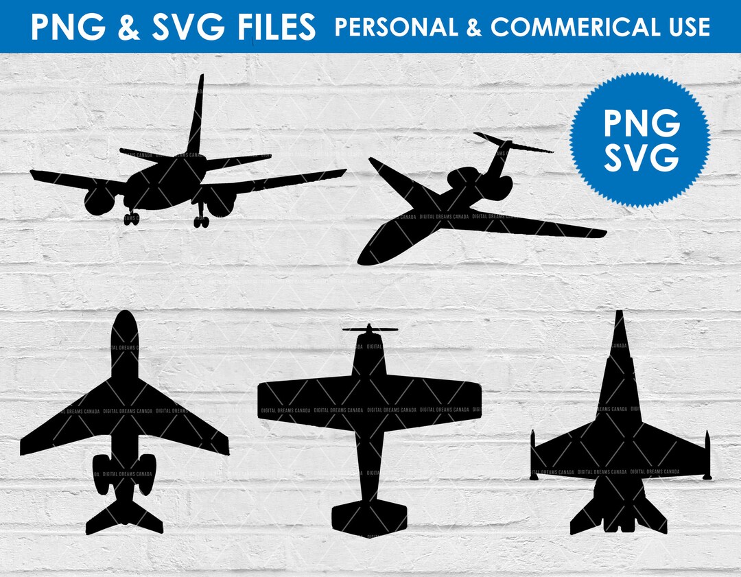 Airplane Svg / Airplane Silhouette Svg Png / Airplane Craft File ...