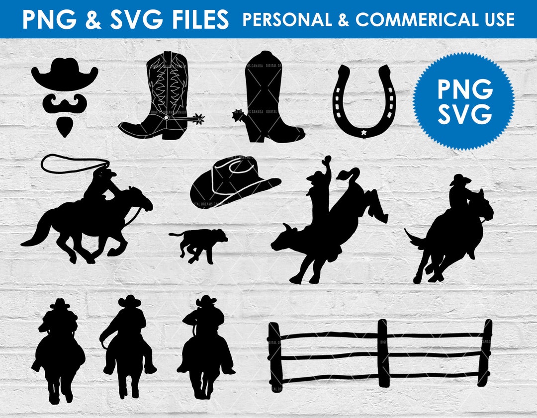Cowboy Clipart / Ranch Svg / Digital Download / Western Cowboys Svg ...