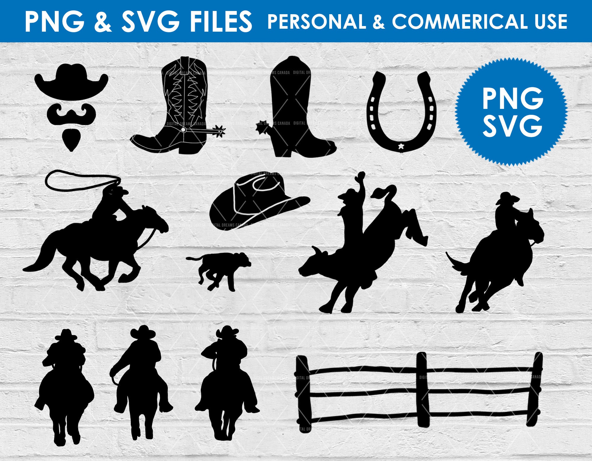 Cowboy Clipart / Ranch Svg / Digital Download / Western Cowboys Svg ...