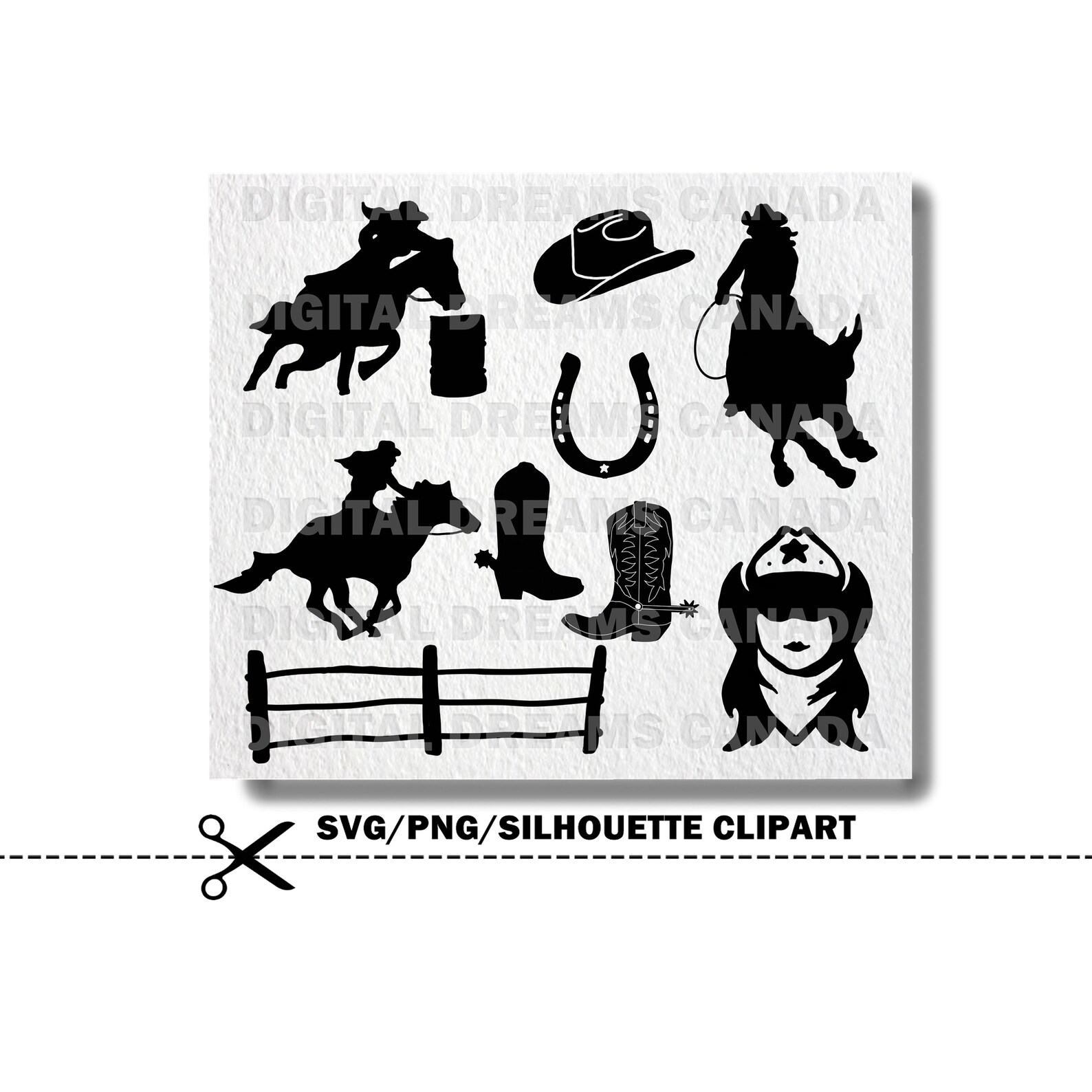 Cowgirl Clipart / Digital Download / Western Cowgirls Svg | Etsy