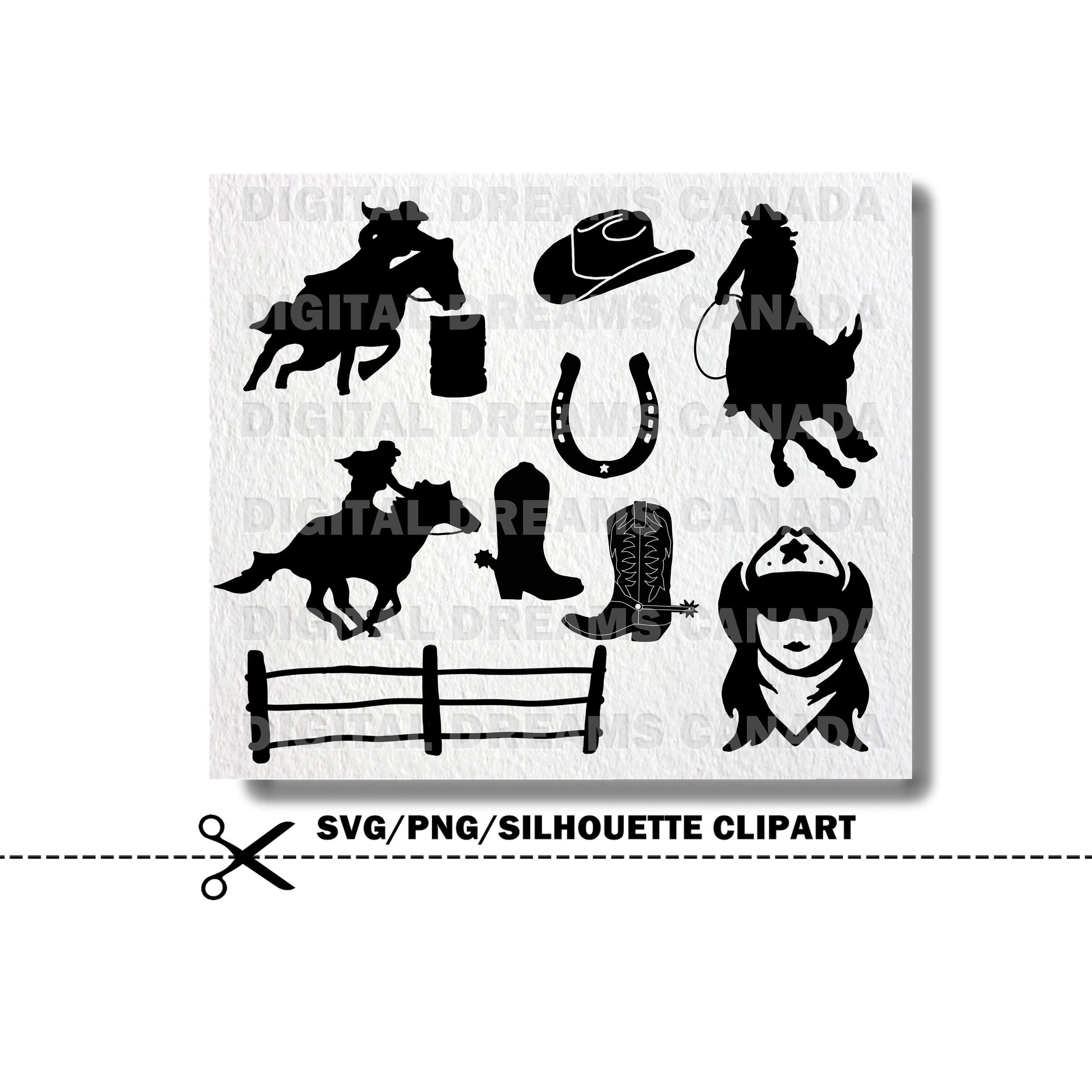Cowgirl Clipart / Digital Download / Western Cowgirls Svg | Etsy