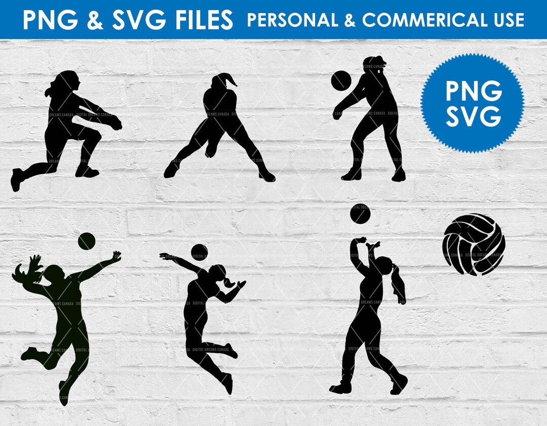 Female Volleyball Svg / Digital Download / Volleyball Png / Sport ...