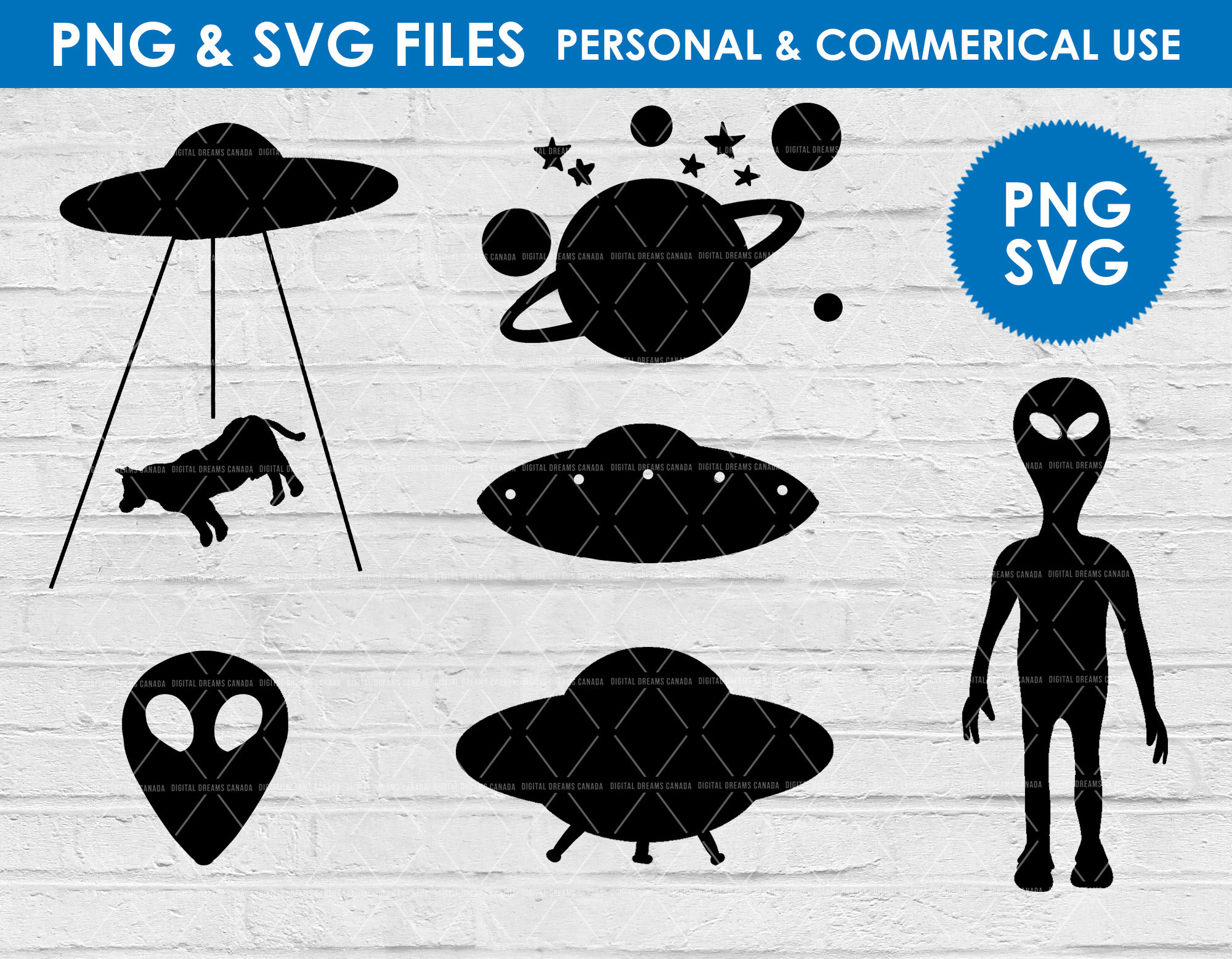 Alien Aliens Ufo Uap Silhouette Svg Clipart / Alien Svg Clipart / UAP ...