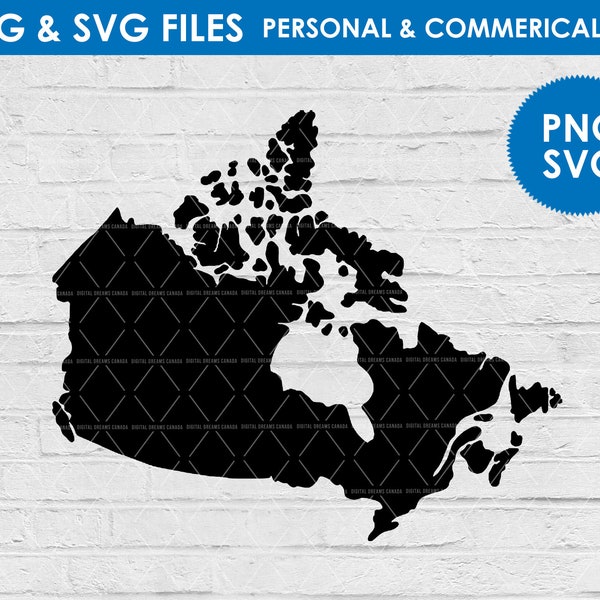 Canada Map Clipart - Etsy