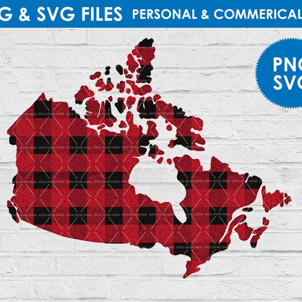 Plaid Map of Canada - Etsy