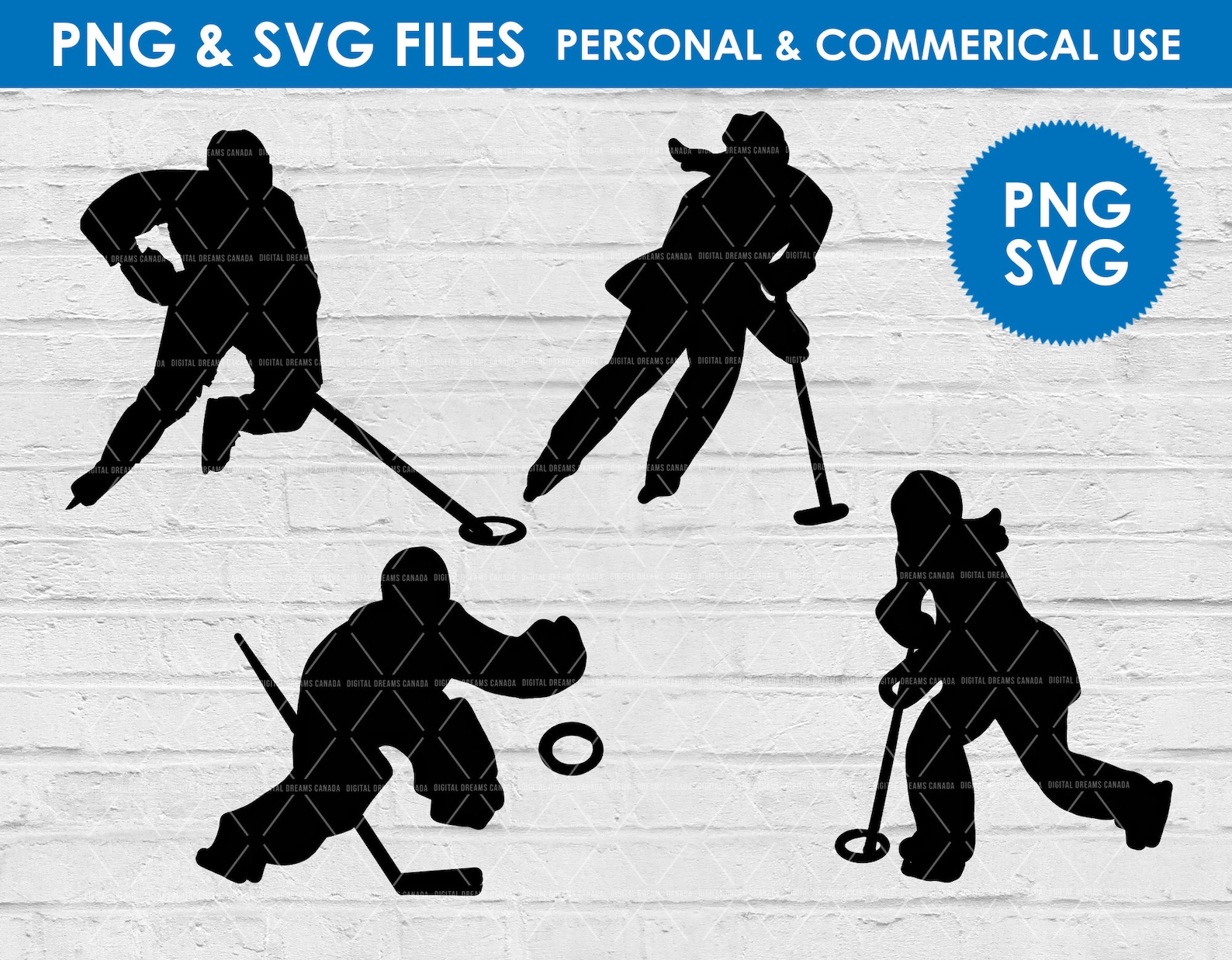 Ringette Silhouette Svg Png / Ringette Cut File / Ringette Goalie / Cut ...