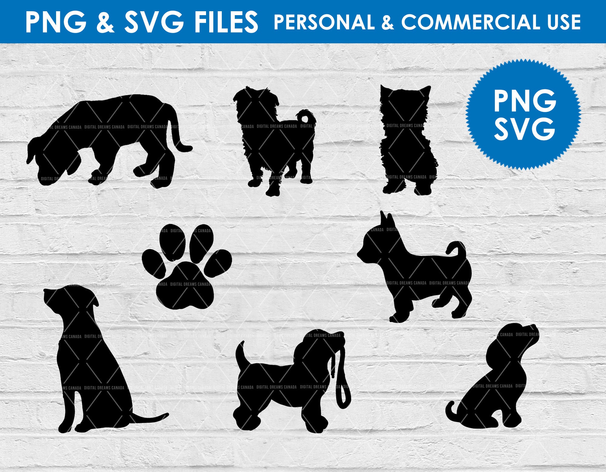 Dog Silhouette Svg / Puppy Dog Clipart / Cute Puppy Dog / Dog Clip Art ...