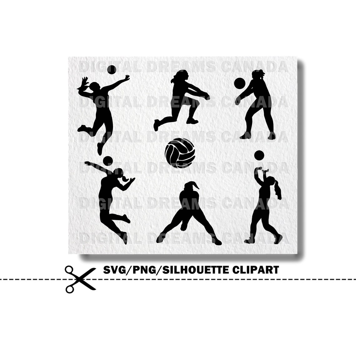 Female Volleyball Svg / Digital Download / Volleyball Png / - Etsy
