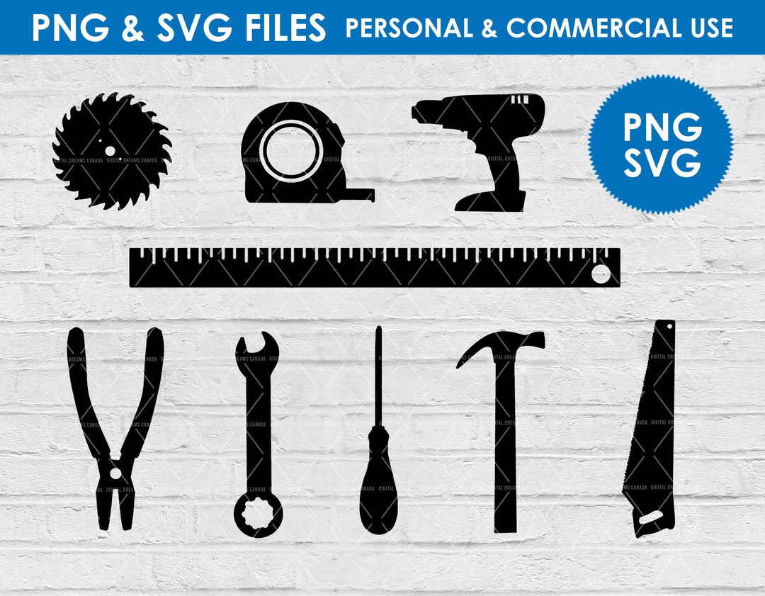 Tools Silhouette Svg / Tools Svg Cut File / Hand Tool Clip Art ...