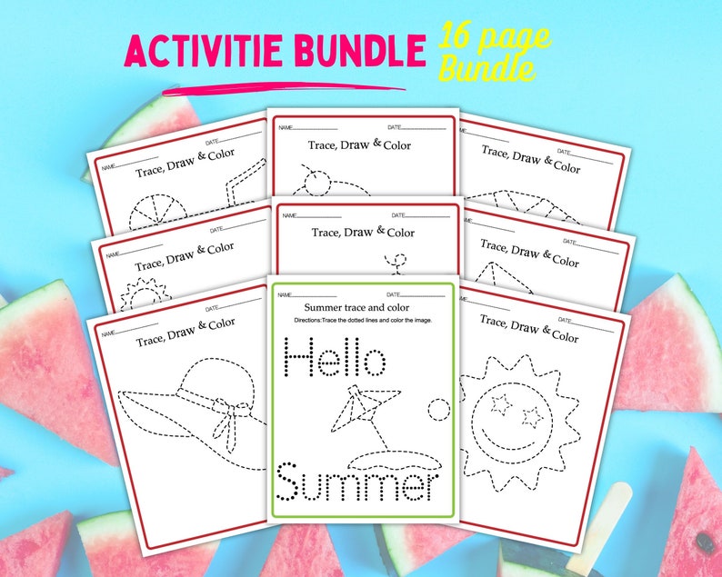 Printable Summer Worksheets Kindergarden Summer Activities for Prek 2/3 ...
