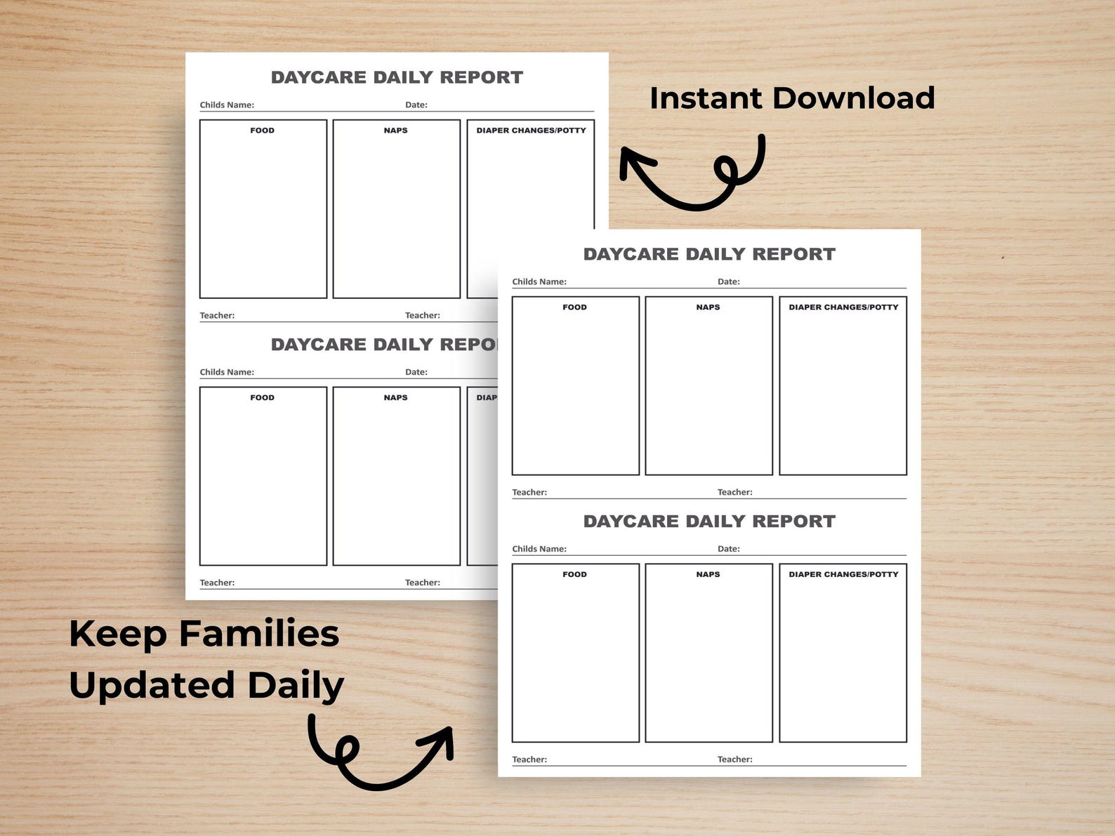 Behavior Chart Printable Daily Report Chart Digital Behavior Chart for ...
