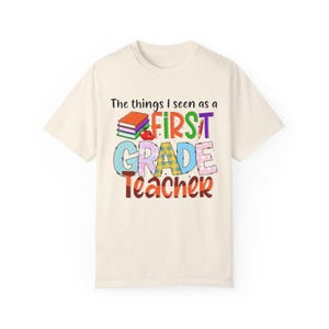 First Grade Teacher Oversized T-shirt Comfort Colors Teacher Tee Funny ...