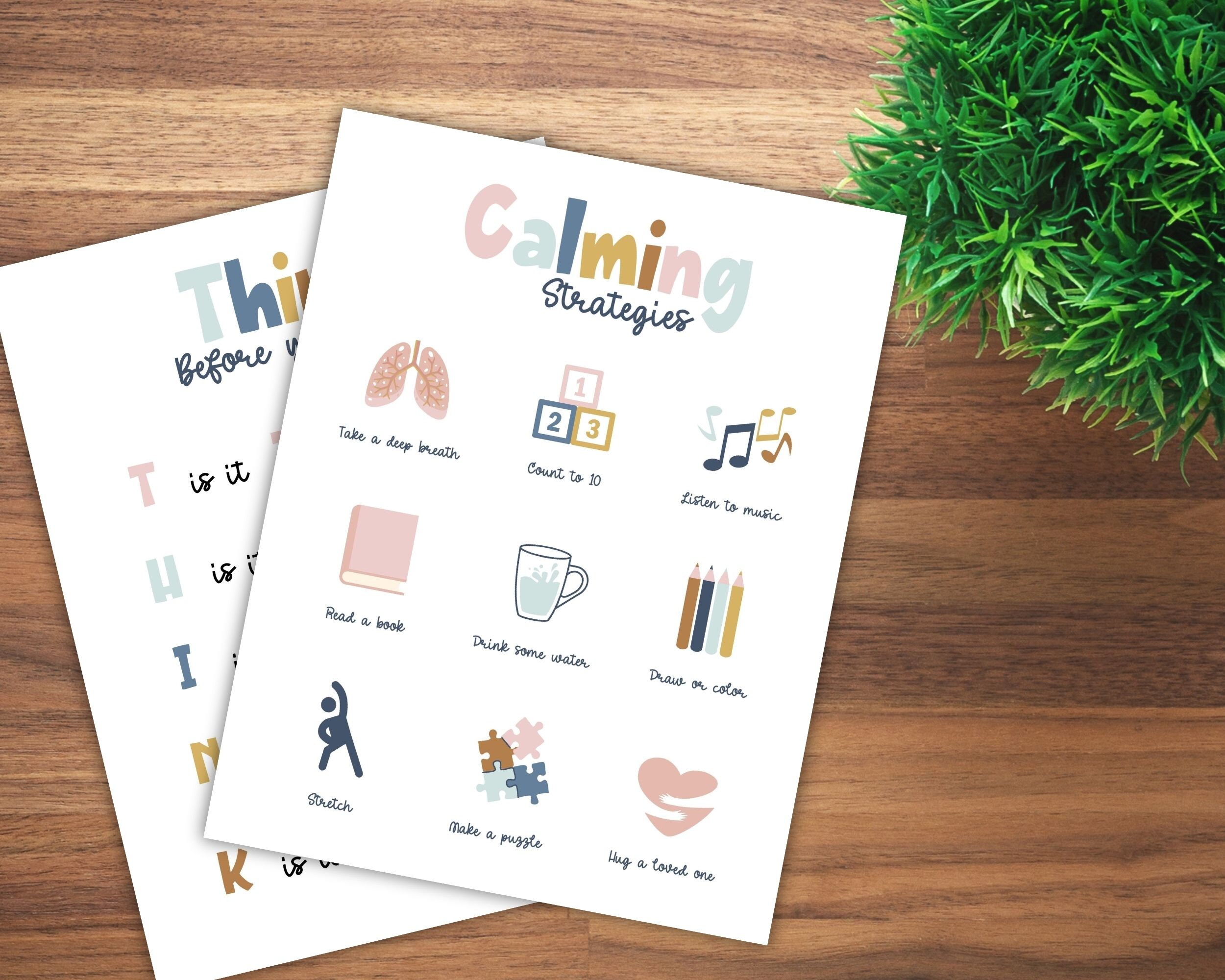 Boho Calming Corner Signs Printable Calming Corner Sign Calming Corner ...